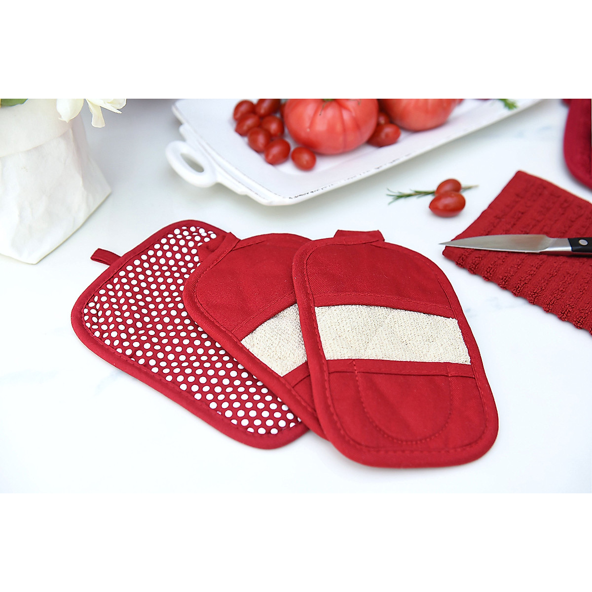 Ritz Royale Collection Pot Holder, Paprika, 4 Count