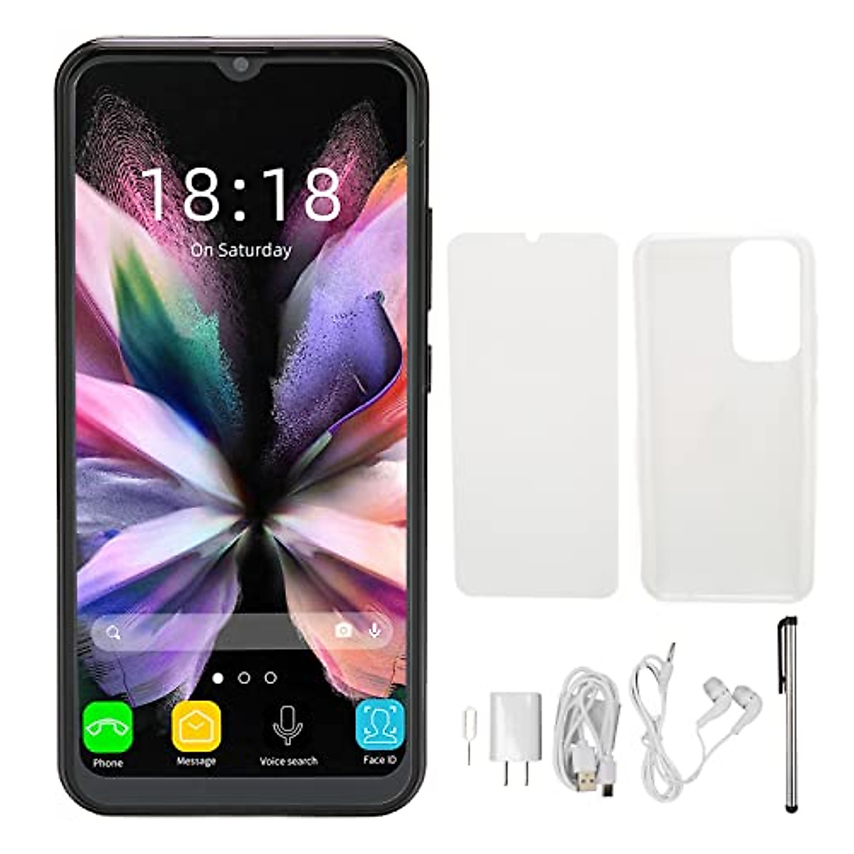 VBESTLIFE Note 30Plus Unlocked Android Smartphone, 6.6inch HD Cellphone, 8GB RAM 64GB ROM, 6800mAh, Dual SIM Dual Standby, 24MP Camera, Black Mobile Phone(Black)