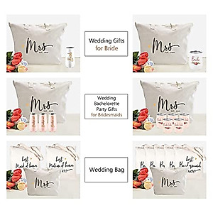 CARAKNOTS Future Mrs 2023 Bride Tote Bag Wedding Bachelorette Bridal Shower Gifts Canvas Large Travel Shoulder Bag with Interior Pocket