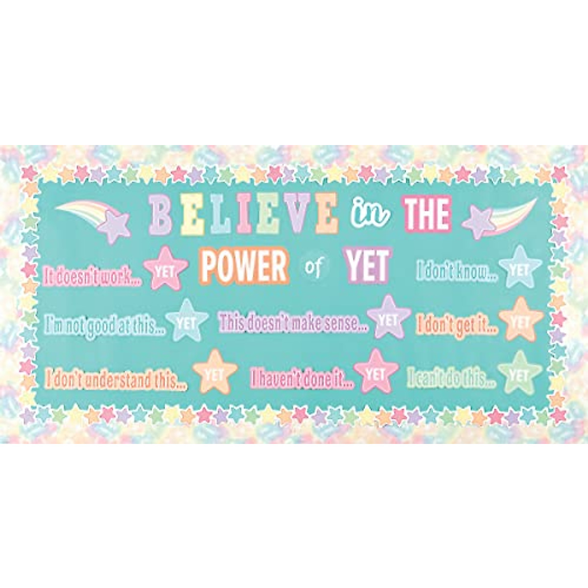 Teacher Created Resources Pastel Pop Stars Die-Cut Border Trim