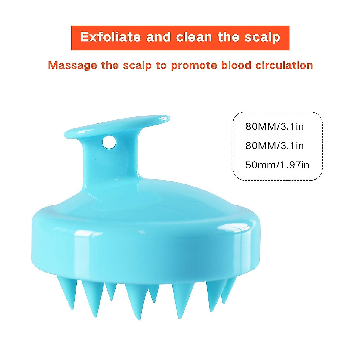 Shampoo Brush Bath Brush Kit Including Hair Scalp Massager Brush,Silicone Shower & Bath Brush Gentle Scrub Skin Exfoliation,Pore Cleaning Pad for Men Women Kids(Green)