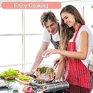 1.5L/51oz/6cups, Pink Glass Pots for Cooking on Stove Glass Pot with Lid Glass Pots for Cooking Glass Cooking Pot Heat Resistant Glass Saucepan Simmering Cooking Pasta Vegetable Soup Salad