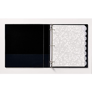 Avery Insertable Style Edge Plastic Dividers for 3 Ring Binders, 8-Tab Set, Assorted White Frosted Designs, 1 Set (11291)