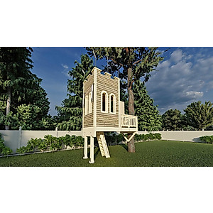 The Enchanted Castle © 1 Tree 2 Post Treehouse Plan