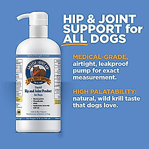 Grizzly Joint Aid for Dogs Liquid Hip and Joint Support (Extra Strength), 32 fl oz