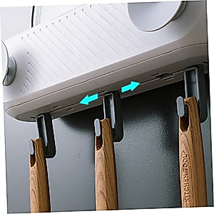 YARNOW 1pc Storage Rack Washcloth Holder Pan Holder Pot Lid Rack Wall Shelf Brackets Pot Lid Holder Pot Lid Storage Rack Wall Organizer Rack Chopping Board Stand Tableware Plastic Grey