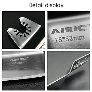 AIRIC Universal Rigid Scrapers 6pcs Kit, Tapered Scrapers and usual Scraper Multitool Blades, Compatible with Dewalt Fein Multimaster Porter Cable Black&Decker Dremel Rockwell etc. 1YQG6K