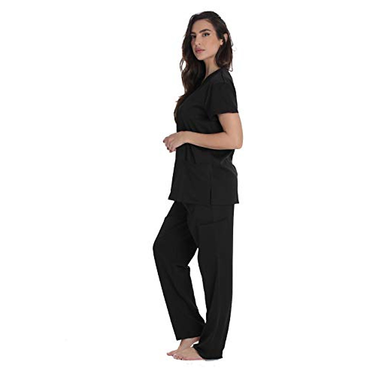 Just Love Stretch Solid Scrub Sets for Women 6828-NEW-BLK-2X