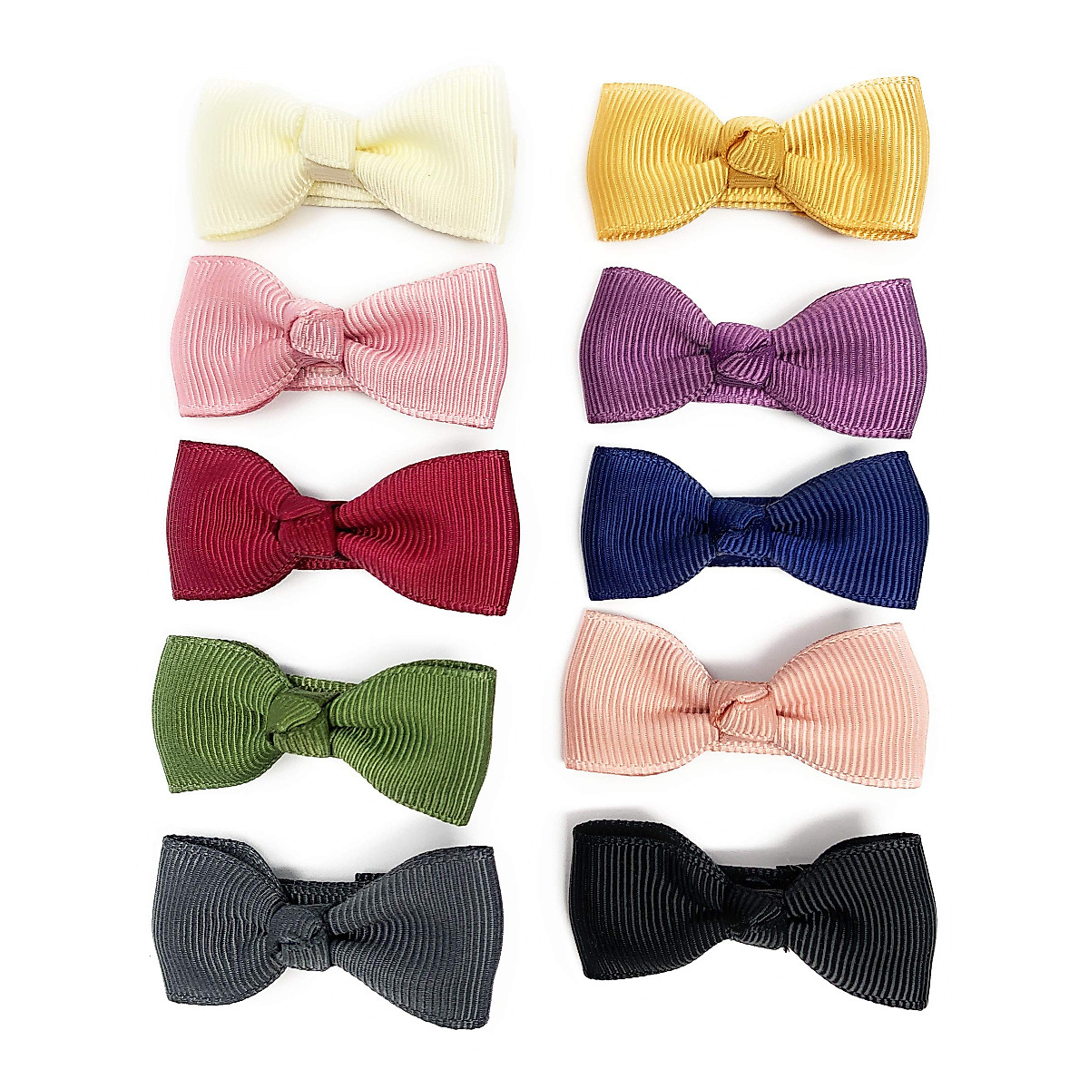 Baby Wisp 20 pc Grosgrain Ribbon Mini Baby Bows Alligator Hair Clips Baby Girl Hair Accessories Shower Gift for Infant Toddler Children Kids Pigtails Ideal Baby