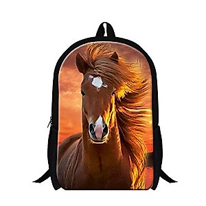 Generic Fashion Adult Horse Backpack College Students Bookbags