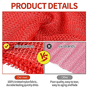 AbuQ 2 Pieces African net Sponge for exfoliating,African exfoliating net, African wash net, African Ghana Sapos scrubbing washcloth rag for Smoother Skin and Daily use;Yellow-Blue