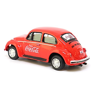 Motor city classics Coca-Cola Diecast Collectible | 1966 Volkswagen Beetle | 1:72 Diecast Scale Model 472005 | Officially Licensed Coca-Cola Diecast