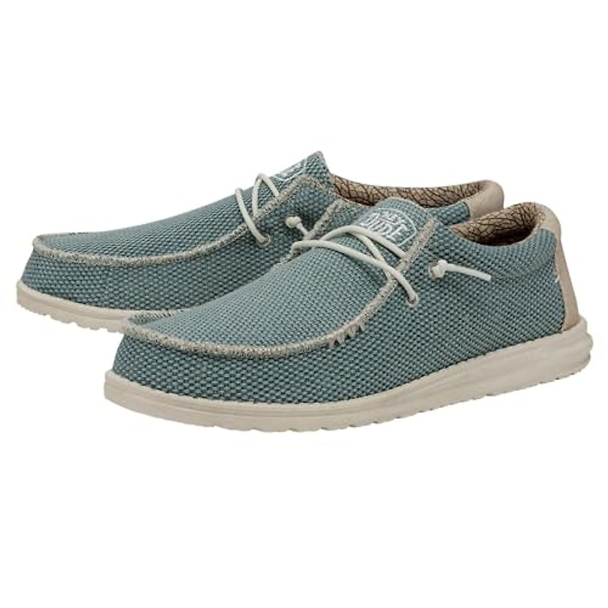 Hey Dude Mens Shoes Braided Blue Aqua 2 Size 13 Women/11 Men - Slip On Shoes - Comfortable & Light-Weight, Wally