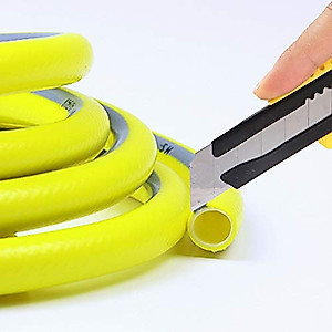 DOWELL Box Cutter Utility Knife Retractable Snap Off Blades Hobby Knife 3 Pack for Cutting Cardboard Boxes Leather (Yellow)