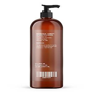 Botanic Hearth Tea Tree Liquid Hand Soap - Sulfate Free Formula - Multi Purpose Hand Wash with Aloe Vera and Premium Grade Tea Tree Oil, Pump Dispenser - 16 fl oz