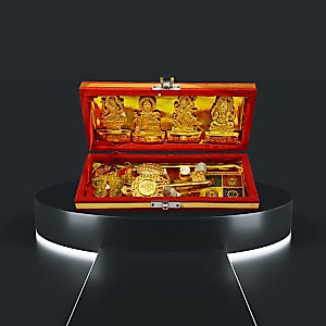 PARIJAT HANDICRAFT Brass Sri Dhan Laxmi -Kuber Bhandari Yantra for Diwali puja and Gift Purpose (1)