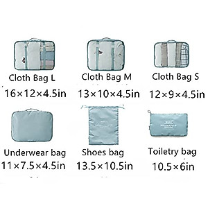 OEE 6 pcs Luggage Packing Organizers Packing Cubes Set for Travel