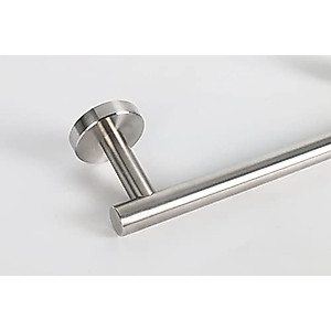 TocTen Bath Towel Bar - Thicken SUS304 Stainless Steel Bathroom Towel Holder, Towel Rod for Bathroom Heavy Duty Wall Mounted Towel Rack Hanger (16IN, Brushed Nickel)