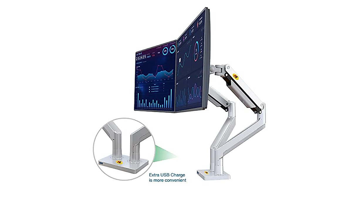 NB North Bayou Dual Monitor Arm - Full Motion Mount