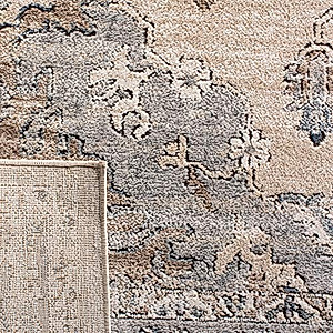 SAFAVIEH Oregon Collection 8' x 10' Beige/Grey ORE898B Oriental Distressed Non-Shedding Living Room Bedroom Dining Home Office Area Rug