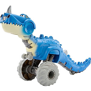 Mattel Disney and Pixar Cars On the Road Dinosaur Toy Vehicle that Eats Cars, Roll-and-Chomp with Tail Steering, 17-inch