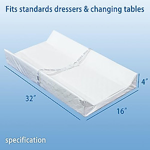 Truwelby Waterproof Contour Diaper Changing Pad for Dresser Top, Baby Changing Pad Cover Waterproof Hypoallergenic Washable