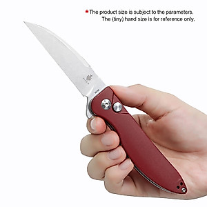 Kizer Cutlery KIV3566N4: Sway Back Button Lock Red