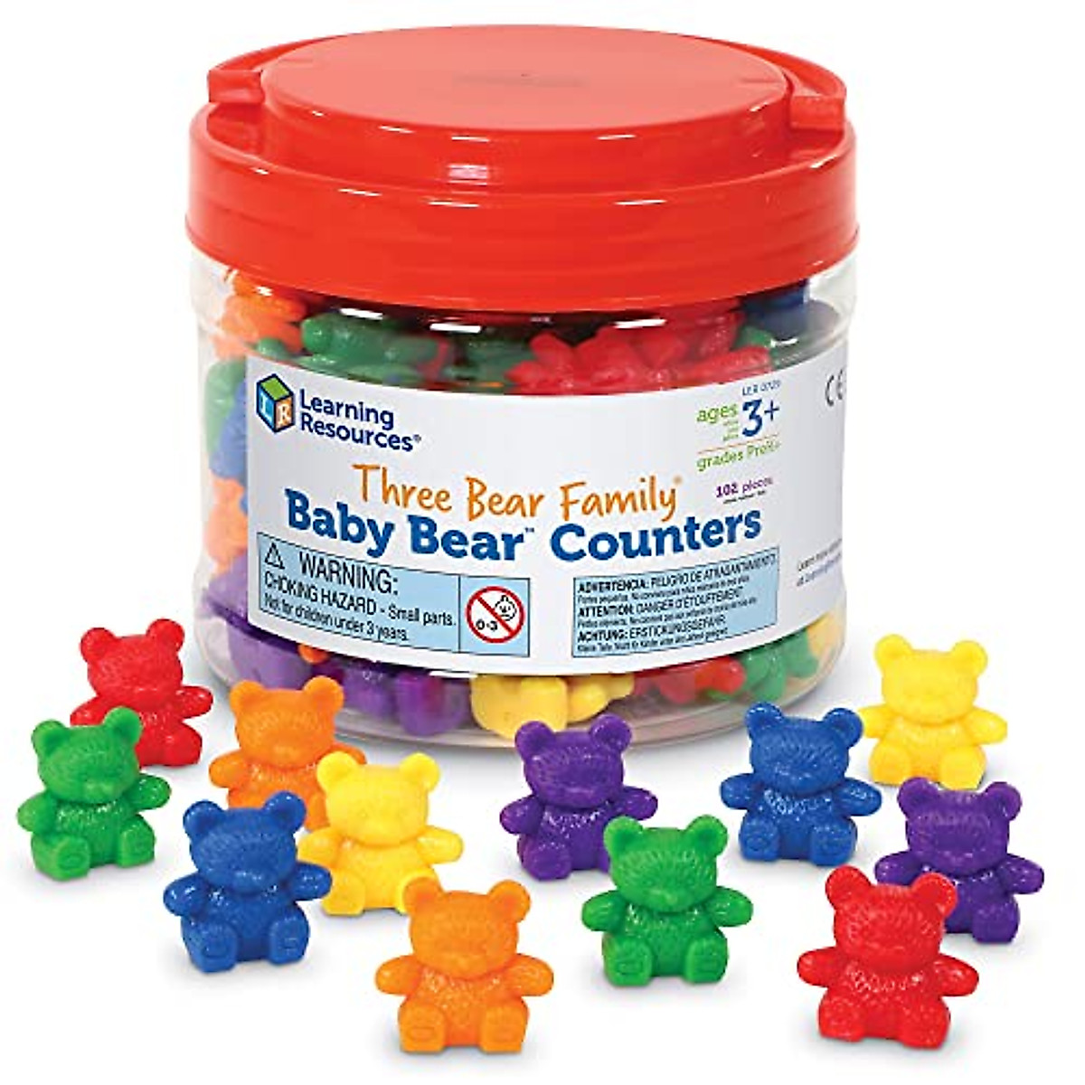 Learning Resources Baby Bear Counters - 102 Pieces, Ages 3+ | Grades Pre-K+ Toddler Learning Toys, Counters for Kids, Counting Manipulatives, Teddy Bear Counters, Back to School Gifts for Kids