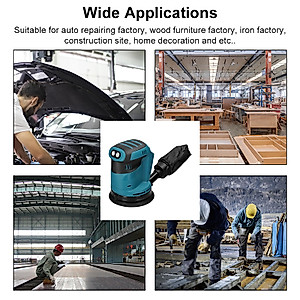 Random Orbit Sander, Weytoll 5'' Brushless Random Orbit Sander, Cordless Orbital Sander, Storage Bag, max. 24000RPM, 6 Speed variable Orbital Sander, Tool Only