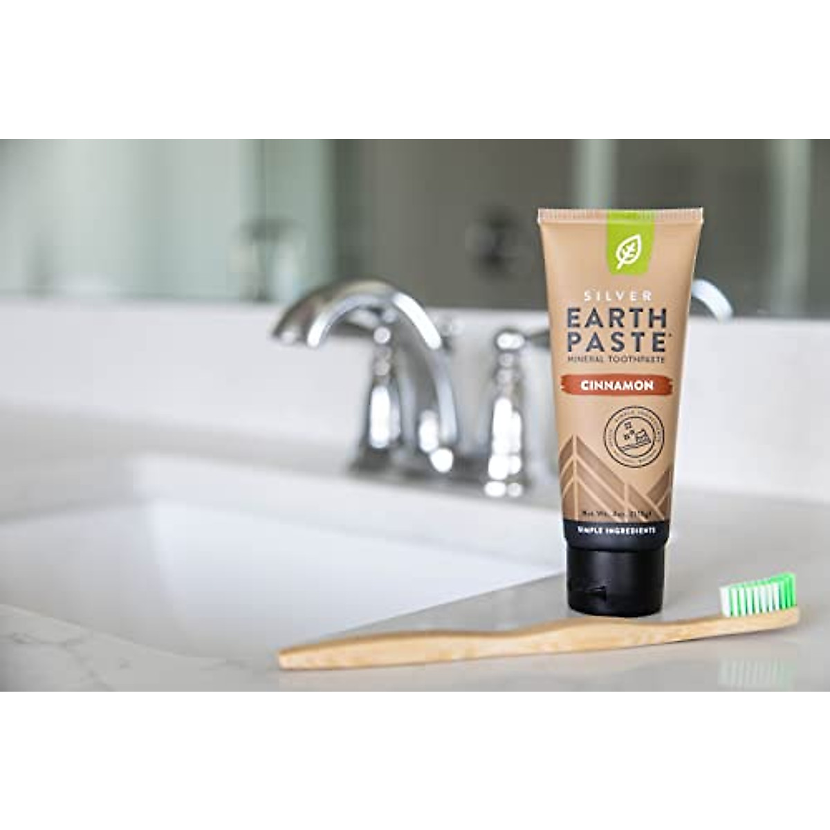 Redmond Earthpaste with Silver - Natural Non-Fluoride Toothpaste, 4 Ounce Tube (Cinnamon) (Cinnamon, 2 Pack)