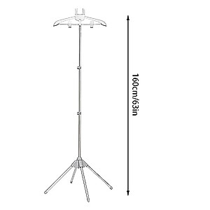 OSKOE Clothes Steeamer Stand, Handheld Clothes Rack, Foldable Fabric Drying Rack for Clothes, Aluminum Alloy Clothes Steeamer Stand for Steeam Ironing Steeamer Hanger Hotels Homes