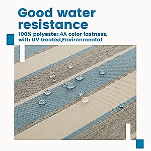 BLISSWALK Outdoor Chair Cushion Bottom and Back，one Piece high Back Adirondack Chair Cushion, Patio Cushions for Bifold Lawn Chair 45.5" x 21", 1 Count,Stripe