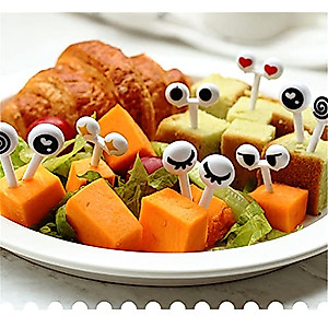pulabo Cute Eye Mini Food Fruit Picks Kid Forks Bento Lunch Box Tool Tableware Excellent and Beautiful