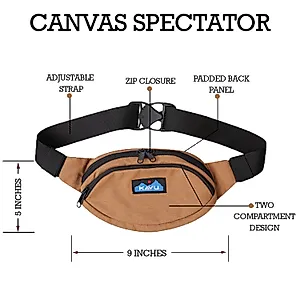 KAVU Canvas Spectator Belt Bag Hip Fanny Pack - Dune