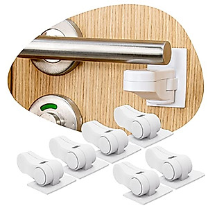 6-Pack Door Lever Lock for Child Safety - Baby Proofing - Child Proof Handle Locks