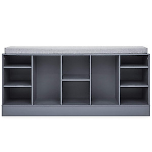 10 Cubies Versatile Shoe Storage Rack Bech With Soft Comfortable Padded Seat Multipurpose Design Entryway Hallway Upholstered Shoes Heels Boots High Leg Boots Slippers Sandals Footwear Storage