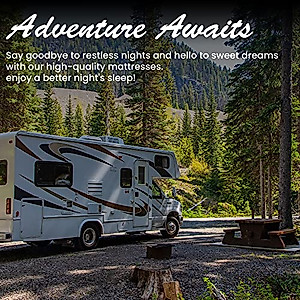 Greaton, 4-Inch High-Density Cooling Gel Memory Foam RV Mattress Replacement, Medium Firm, Good for Trailers, Camper Vans, Sofa Bed and Other Furniture Application, 72" x 28", White.