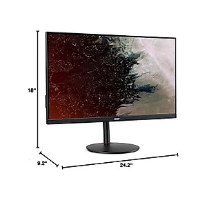 Acer Nitro XV272U Vbmiiprx 27" Zero-Frame WQHD 2560 x 1440 Gaming Monitor | AMD FreeSync Premium Agile-Splendor IPS Overclock to 170Hz Up 0.5ms 95% DCI-P3 1 Display Port & 2 HDMI 2.0