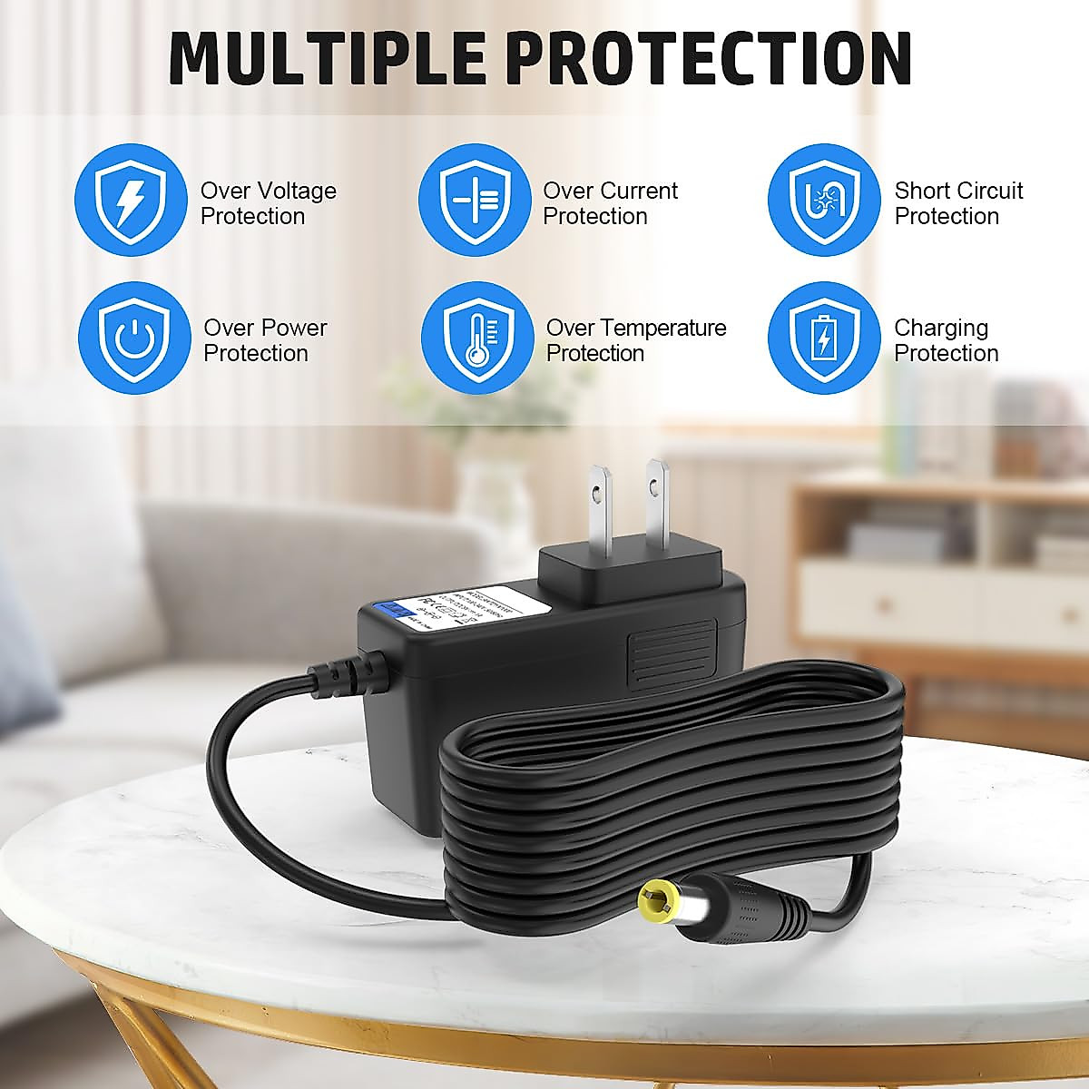 9V AC Power Supply Adapter for Boss Katana-Mini Battery Powered Guitar Amplifier Replaces Boss PSA-120S Guitar Distortion Effects Pedal DS-1 RC-1 RC-3 TU-2 PSB-1U PSB1U Charger Cable Cord (6.5 ft)