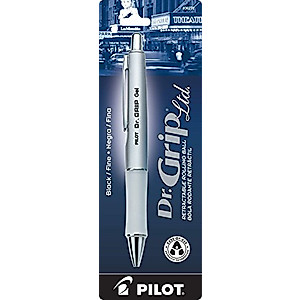 PILOT Dr. Grip Limited Refillable & Retractable Gel Ink Rolling Ball Pen, Fine Point (Assorted)