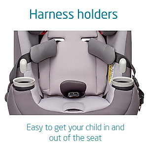 Maxi-Cosi Pria All-in-One Convertible Car Seat, All-in-One Seating System: Rear-Facing, from 4-40 pounds; Forward-Facing to 65 pounds; and up to 100 pounds in Booster Mode, Sonar Grey