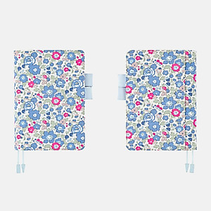 Hobonichi Techo Cousin Cover [A5 Cover Only] Liberty Fabrics: Betsy (Neon Blue)