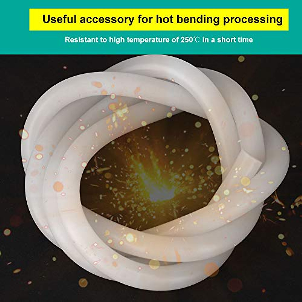 Silicone Tubing, 9.5mm Soft Silicone Bending Insert Tube for 10x14mm Acrylic Water-Cooled Pipe, Hot Bending Processing Accessory