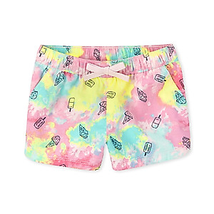 The Children's Place Baby and Toddler Girls Twill Fashion Shorts, Gum Drop, 4T