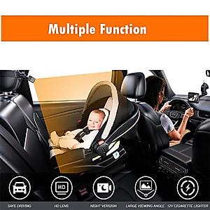 Baby Car Mirror Baby Rear Facing Seat Camera, Baby Car Seat Mirror Camera with Wide Crystal Clear View Monitor, Great Night Vision, Adjustable Sucker Bracket, Easily Observe The Baby's Move