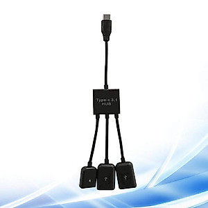 Hemobllo 3 USB Hub Adapter Multi Charging Cable Reader Hub Type c Hub USB Data Hub USB Hub Charger USB Hub for Laptop USB Hubs Ethernet Hub OTG Host Cable Electronic Equipment Multifunction