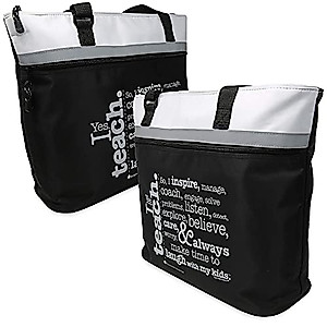 Teacher Peach Jumbo Teacher Gift Tote Bag, Gift for Teacher Appreciation, Teacher Gifts for Women