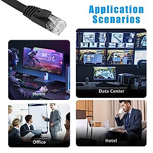 REXUS Retractable Cat 6 Flat Ethernet Network Cable 6.6 FT, 10 Gigabit High Speed LAN Wires Internet Patch Cable with RJ45 Connector for Xbox,PS4,Router, Modem,Switch(C6R20)