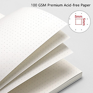 RETTACY Dot Grid Notebook Spiral 3 Pack- Bullet Dotted Journal Spiral Notebook,480 Pages Total,100gsm Thick Paper,5.7" x 8.3"