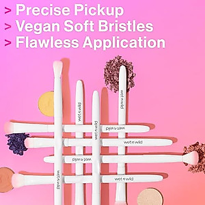 wet n wild Eyeshadow Brush, Precision Blending Application, Soft Synthetic Fibers, Ergonomic Handle for Comfortable Precision Control